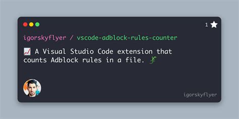 GitHub Igorskyflyer Vscode Adblock Rules Counter A Visual Studio Code Extension That Counts