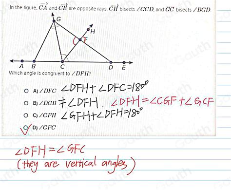 solved in the figure vector ca and vector ce are opposite rays