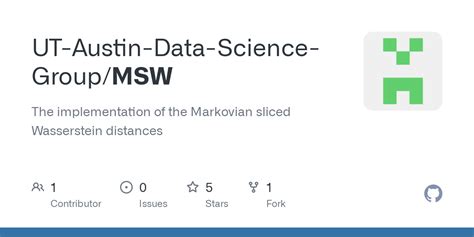 Github Ut Austin Data Science Groupmsw The Implementation Of The Markovian Sliced