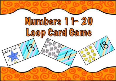 Loop Card Game Numbers 11 20 Teaching Resources