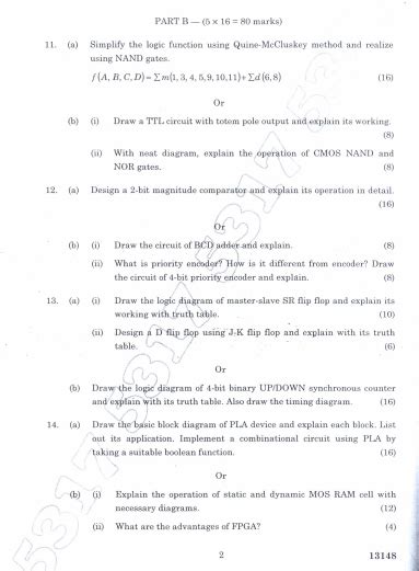 147302 Digital Electronics Nov Dec 2011 Question Paper University