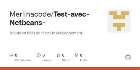 Github Merlinacodetest Avec Netbeans Je Suis En Train De Tester Le