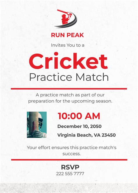 Free Cricket Templates To Edit Online