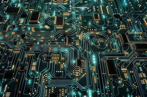 Premium Photo A Detailed Circuit Board Background With Interconnected Electronic Elements And