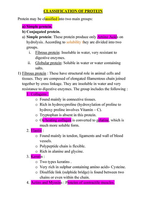 2 Classification Of Protein Classification Of Protein Protein May Be