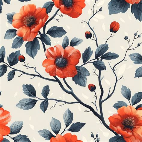 Seamless Floral Abstract Pattern Background Ai Generative Flowers