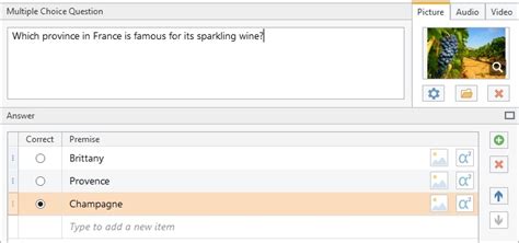 Creating The First Question Of The Quiz