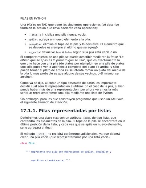 Pilas EN Python una idea PILAS EN PYTHON Unatambién la acción que lleva adelante cada Studocu