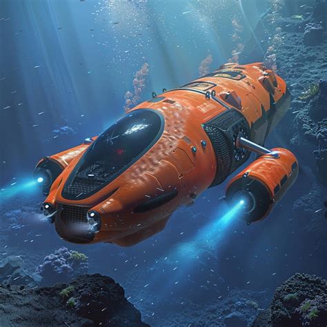 Detail The Development Of Aidriven Autonomous Underwater Vehicles Auvs Premium Ai Generated Image