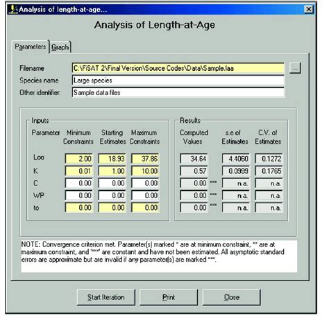 8 The Parameters Tab Of The User Interface When Analysing
