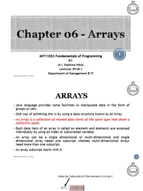 arrays pdf data type computer science