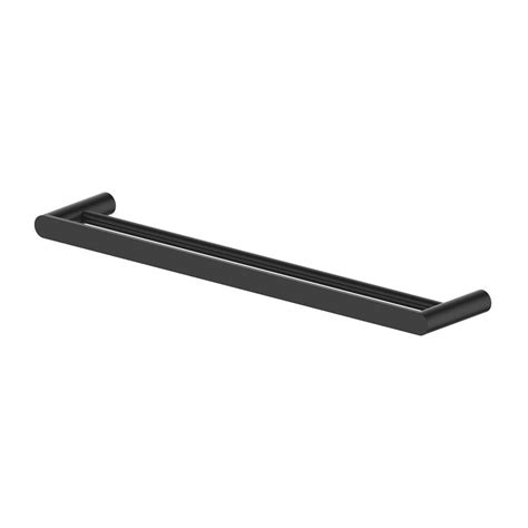 Crystal Bay Double Towel Rail In Matte Black Cby Trd Mb Zline