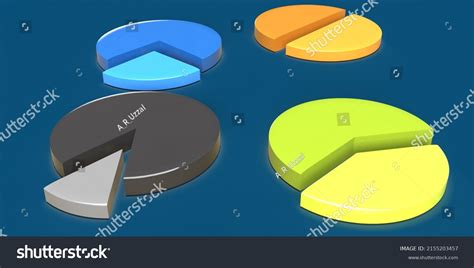3d Pie Chart Infographic Plastic Texture Stock Illustration 2155203457 Shutterstock