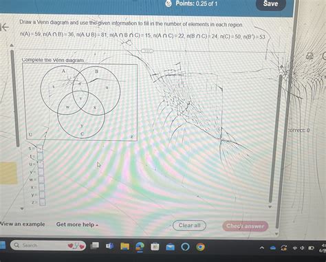Solved Points Of SaveDraw A Venn Diagram And Use The Chegg