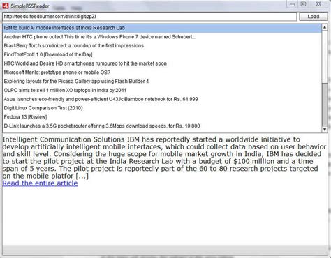 Creating A Simple Rss Feed Reader With Flash Builder 4