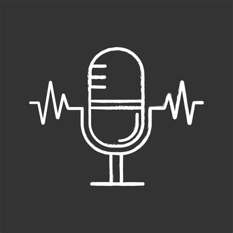 Speech Recognition Chalk Icon Voice Command Control Microphone Sound