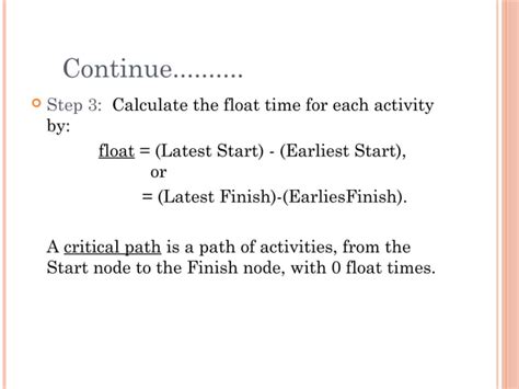 Critical Path Method ODP