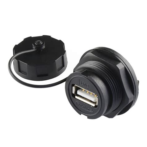 Usb A Type Ip68 Rated Weatherproof Connector Panel Mount