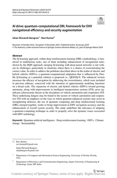 Ai Drive Quantum Computational Drl Framework For Ehv Navigational