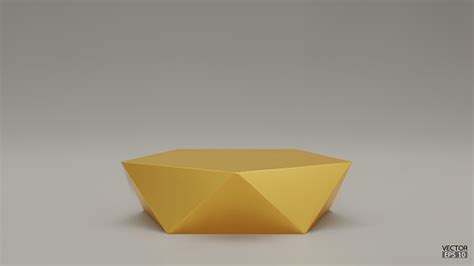 3d 벡터 기하학적 연단 골드 육각형 큐브 회색 배경의 사각형 연단 컨셉 장면 무대 쇼케이스 제품 프로모션 판매 배너 프리젠 테이션 화장품 3d 벡터 그림입니다 0명에 대한