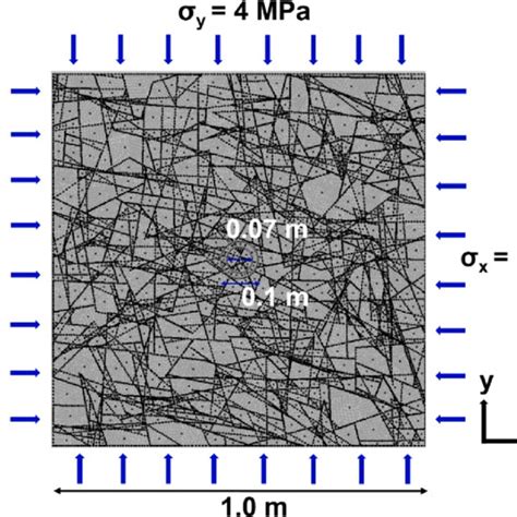 the dfn used in the modeling domain and boundary conditions for