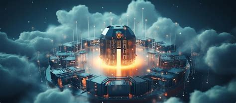 Cloud tech and edge computing technology concepts with cybersecurity protection | Premium AI ...