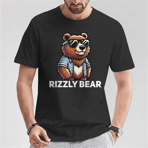Rizzly Bear Grizzly Bear Dank Rizz Meme Rizzler T Shirt Seseable