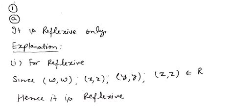Solved 3 Determine Whether The Binary Relation Is Reflexive