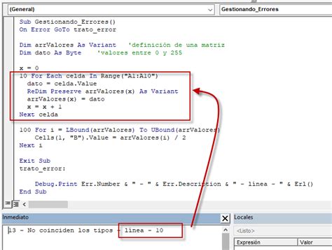 Vba Erl Controlando Los Errores En Vba Excel Foro Un Blog De Excel