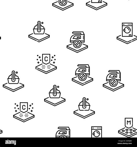 Fabrics Properties Collection Icons Set Vector Stock Vector Image And Art Alamy