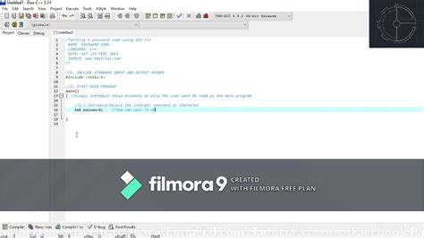 How To Write A Password Code In C Using Dev C