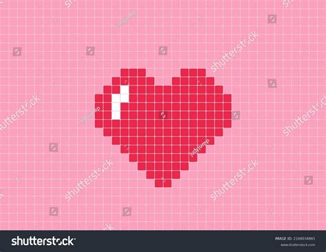 Pixel Art Heart Icon Very Beautiful Stock Vector (Royalty Free ...