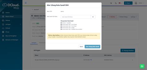 Reset Ssh Password Dokumentasi Dcloud