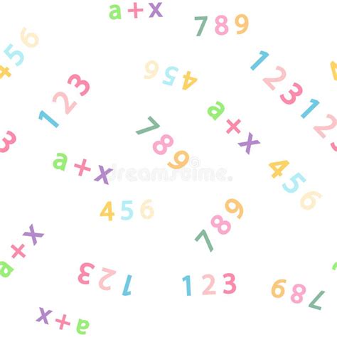 Seamless Pattern With Mathematical Formulas And Numbers Algebra And Seamless Pattern With Mathematical Formulas And Numbers Algebra And