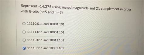Solved If We Are Interested In Representing A Negative Fixed