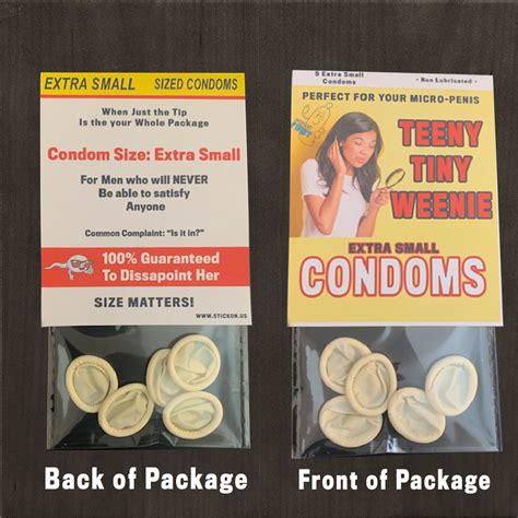 Extra Small Condoms Micro Small Mini Condoms Teeny Tiny Weenie Gag T Joke Christmas