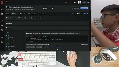 codewars python hhkb keyboard 40 min real time no talking ep