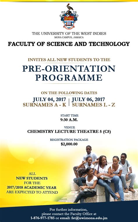 Faculty Of Science And Technology Pre Orientation Program The Faculty