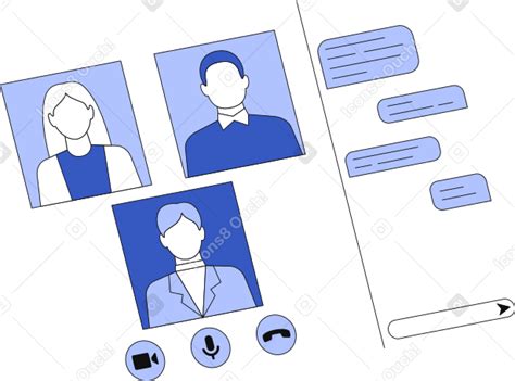 온라인 회의 앱 인터페이스 Png Svg