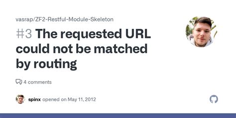 the requested url could not be matched by routing · issue 3 · vasrap