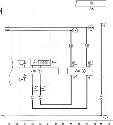 图5 2 23 车载电网控制单元、组合仪表中的控制单元、数据总线诊断接口、多功能显示器 国产汽车电路