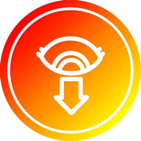 Staring Eye Circular In Hot Gradient Spectrum 10024358 Vector Art At
