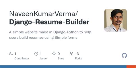 Django Resume Builder Apps Py At Master NaveenKumarVerma Django Resume Builder GitHub