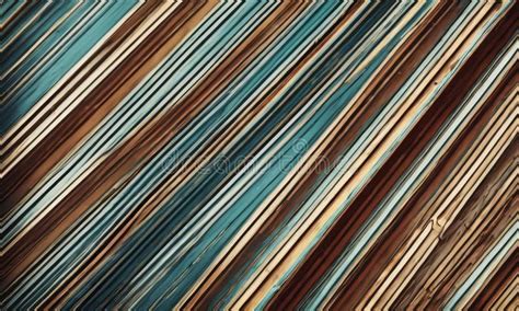 Close Up View Textured Surface With Diagonal Stripes In Various Shades Blue Brown And Orange