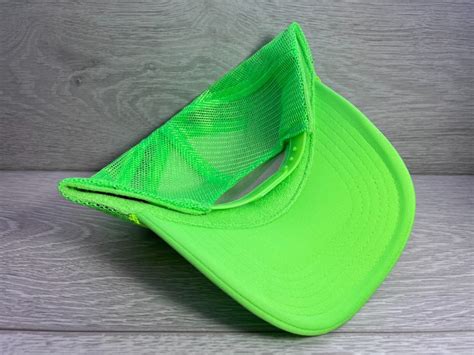 Raise Hell Praise Dale Neon Green Racing Hat 5 Panel High Crown Trucker