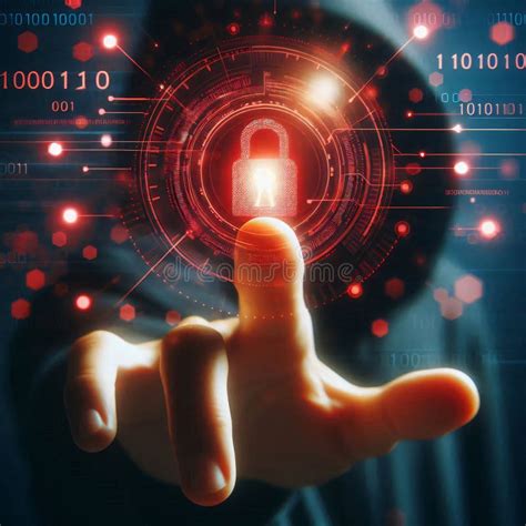 Hand Manipulating A Futuristic Digital Interface Featuring A Lock Icon