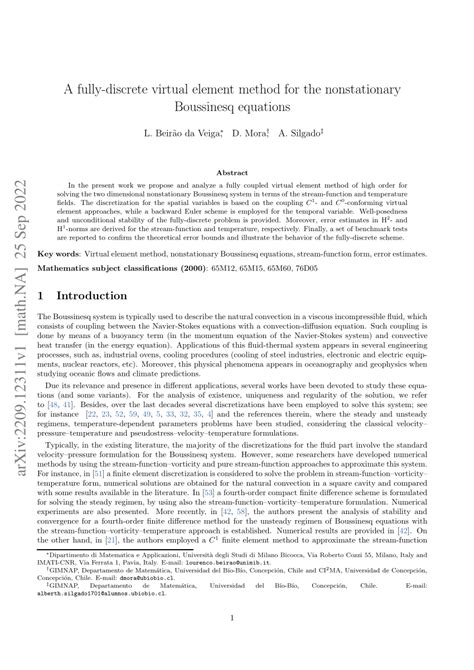 Pdf A Fully Discrete Virtual Element Method For The Nonstationary Boussinesq Equations In
