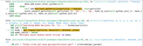 Question On Nasa Horizons · Issue 623 · Hannoreinrebound · Github