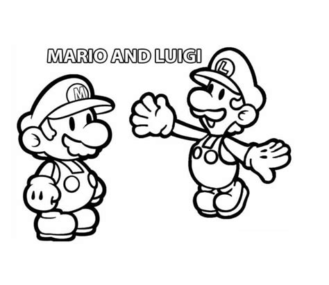 Mario And Luigi Coloring Pages