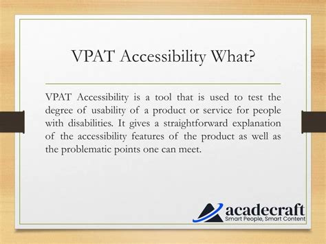 Ppt Understanding Vpat Accessibility Powerpoint Presentation Free Download Id 13179353